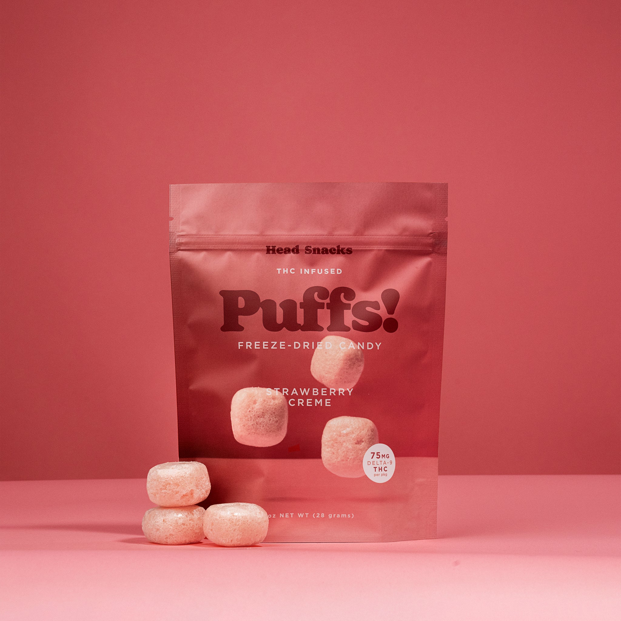 Strawberry Crème Puffs Freeze Dried Edibles! – Head Snacks